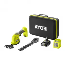 RYOBI ONE+ Akkus sövényvágó és fűnyíró gép RY18GSA-120T (2 Ah, töltő és ...