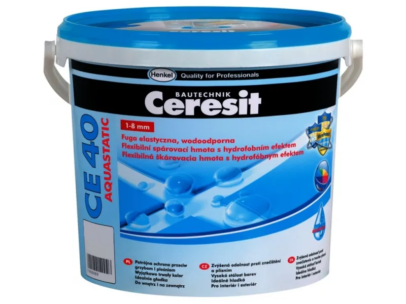 CERESIT CE40 AQUASTATIC - flexibilis fugázó (5kg, kiwi)