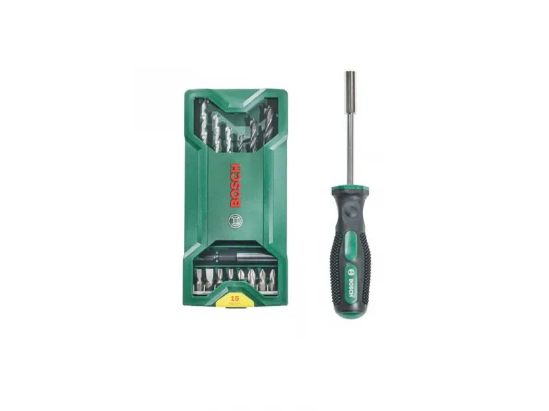 BOSCH MINI X-LINE - fúró- és bitkészlet (15db)