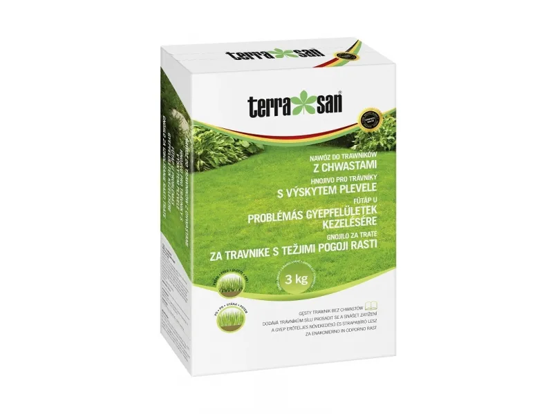 TERRASAN - gyomcsökkentő gyeptrágya (3kg)