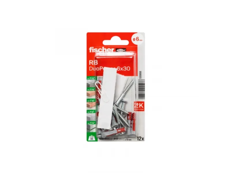 FISCHER DUOPOWER - rögzítő készlet (6x30mm, 12db)