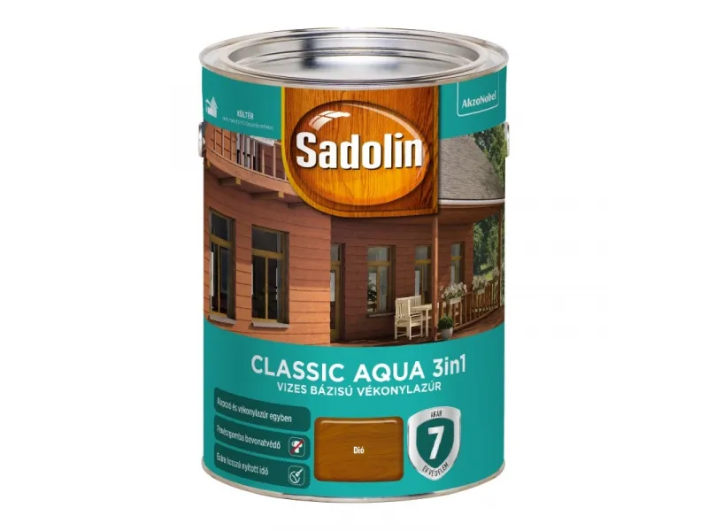 SADOLIN CLASSIC AQUA 3in1 - vékonylazúr - dió 5L