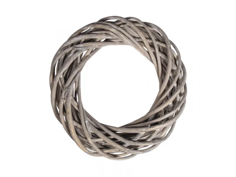 RAYHER - koszorúalap (vessző, Ø25cm, koptatott szürke)