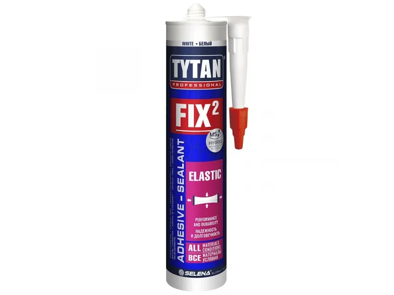 TYTAN PROFESSIONAL FIX2 ELASTIC - ragasztó-tömítő (fehér, 290ml)
